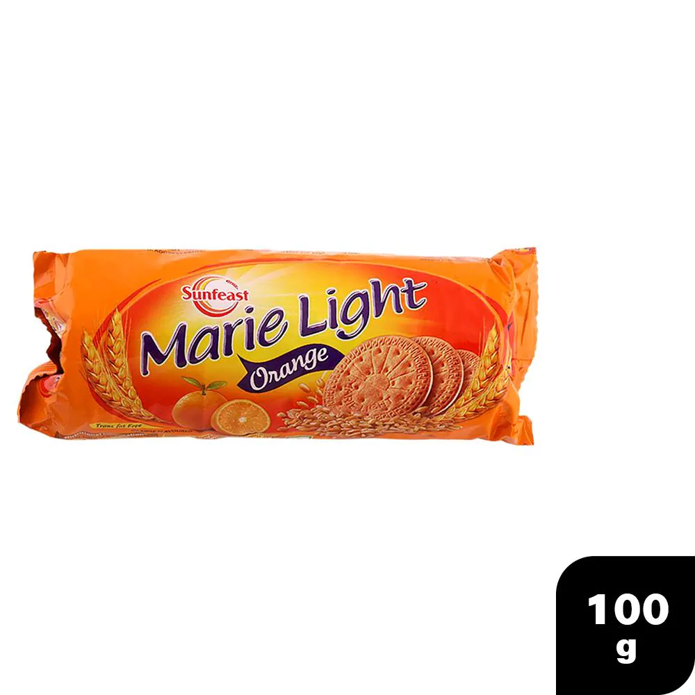 Sunfeast Marie Light Orange, Marie Biscuits with Orange Flavour, Tea ...