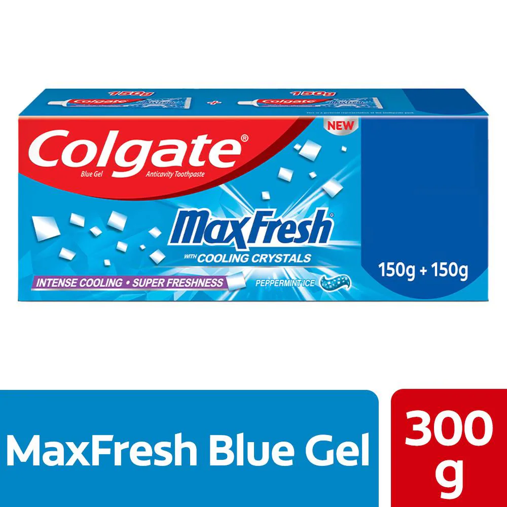 Colgate Max Fresh Peppermint Ice Blue Gel Toothpaste 300 g | Jrurat